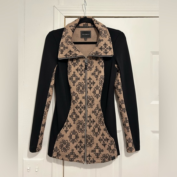 Tonia Debellis | Jackets & Coats | Tonia Debellis Black And Tan Jacket ...